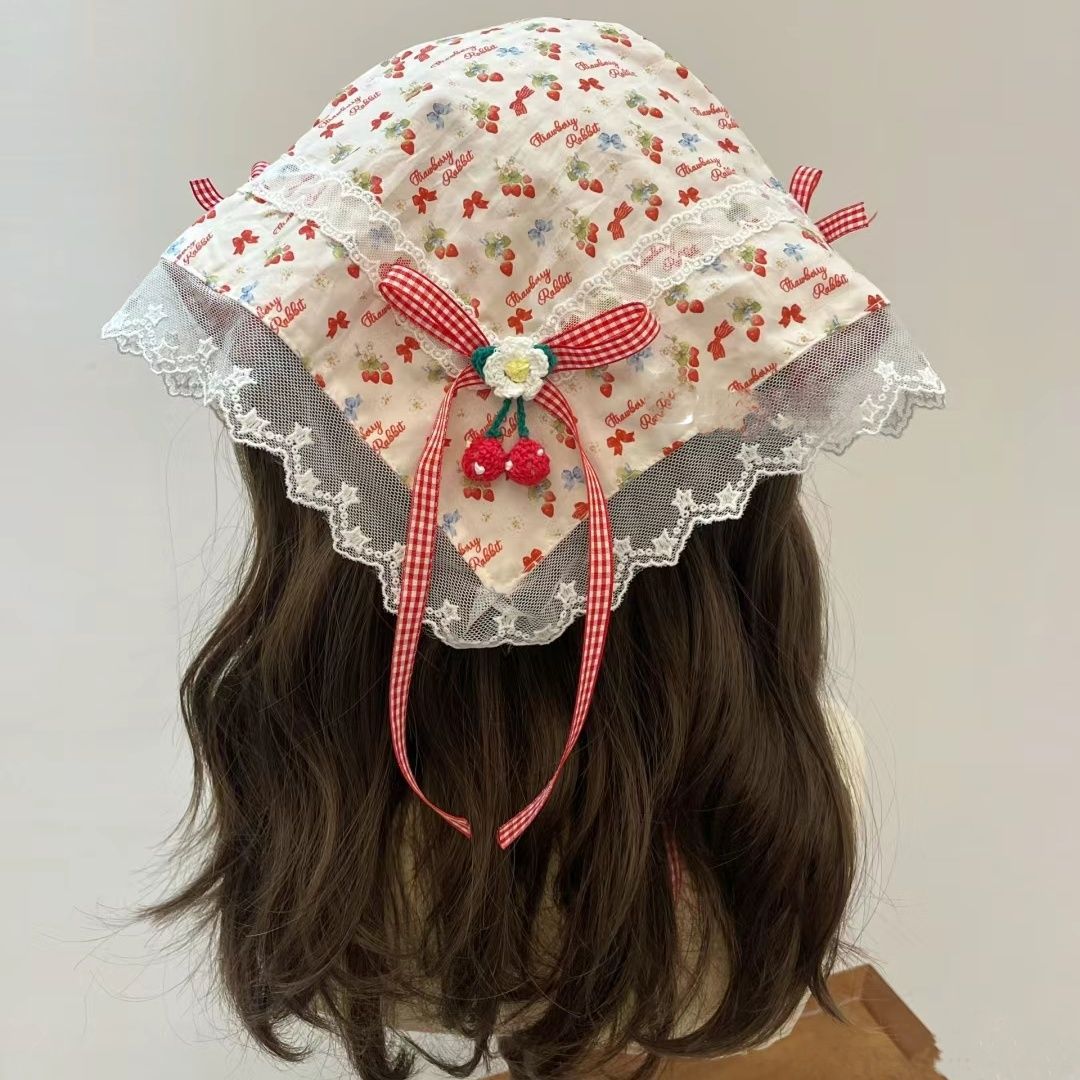 Cottagecore Cute Floral Head Scarf – Retro Fairy