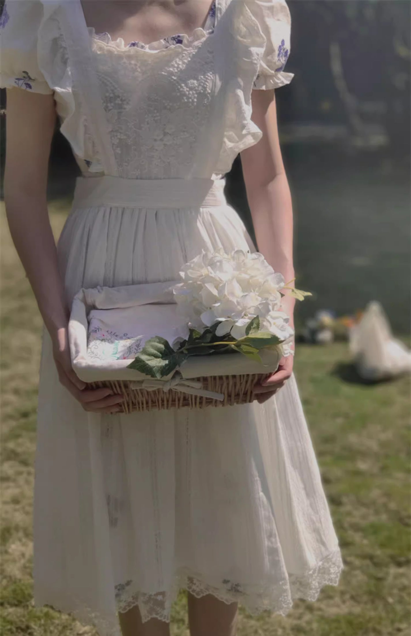 Cottagecore Embroidered Cotton Apron – Retro Fairy