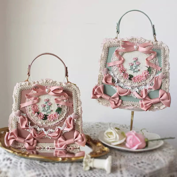 Handmade Rococo Style Bow Tie Hand Bag – Retro Fairy