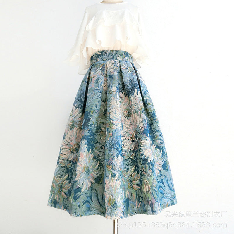 Retro Floral A-line skirt Skirt (Made-to-order) – Retro Fairy