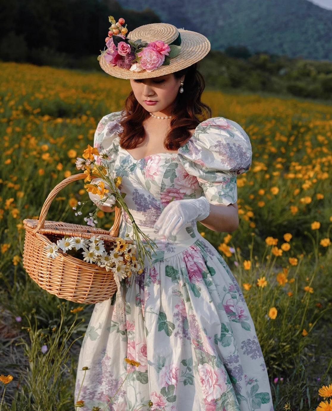 Laura Ashley Remake Floral Puff Sleeves Dress – Retro Fairy