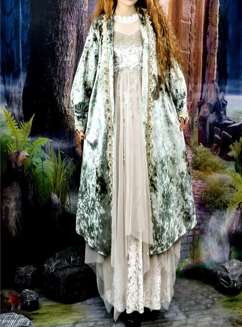 Royalcore Puff sleeves Vintage Velvet Coat – Retro Fairy