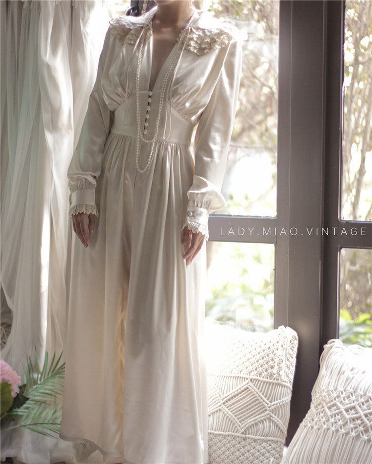 1900s Vintage Royalcore Cardi Robe (Handmade) – Retro Fairy